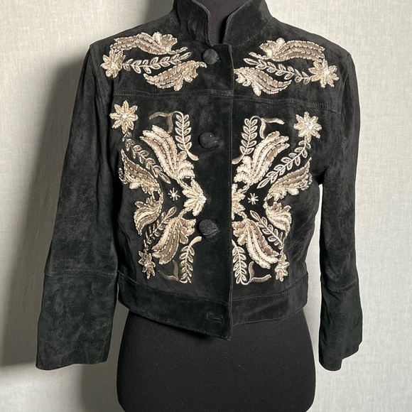 Jackets & Coats | Heart Moon Star Suede Jacket With Embroidery | Poshmark